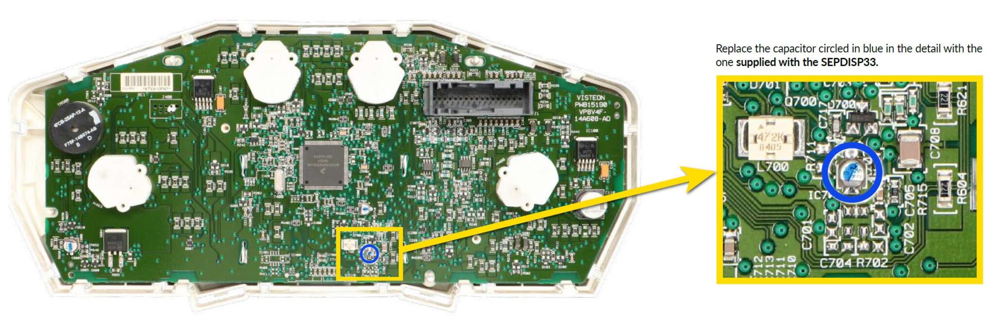 SEPDISP33: Installation instructions for Ford C-Max, Focus, Kuga display